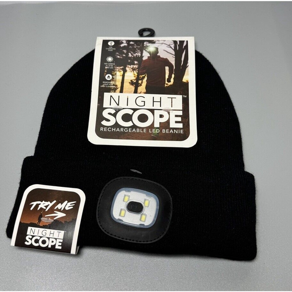 Night Scout | Accessories | Night Scout Rechargeable Led Black Beanie 3 ...